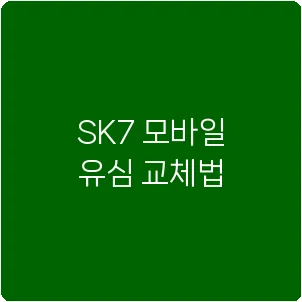 SK7 모바일 유심 교체법